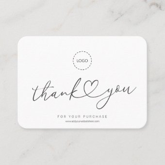 Simple Modern Heart Business Logo Coupon Promo Calling Card | Zazzle