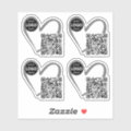 Simple Modern Heart Shaped Logo QR Code Template Sticker | Zazzle