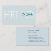 Simple Modern Hello Business Card | Zazzle