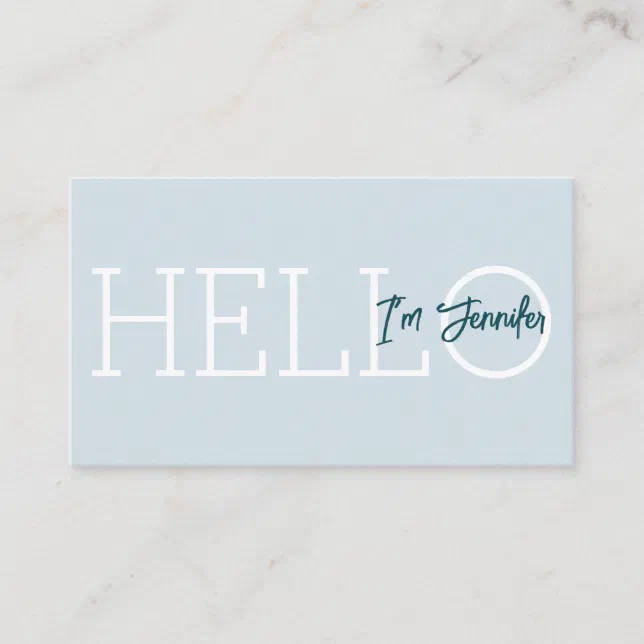 Simple Modern Hello Business Card | Zazzle