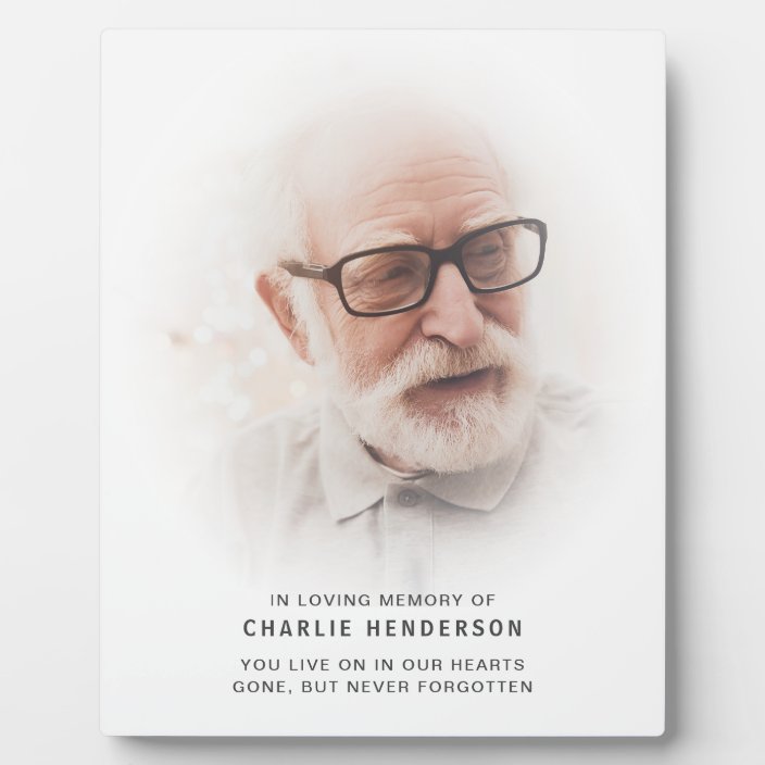 Simple Modern "In Loving Memory" Memorial Plaque | Zazzle.com