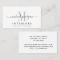 Simple Modern Interior Designer Script Business Business Card | Zazzle