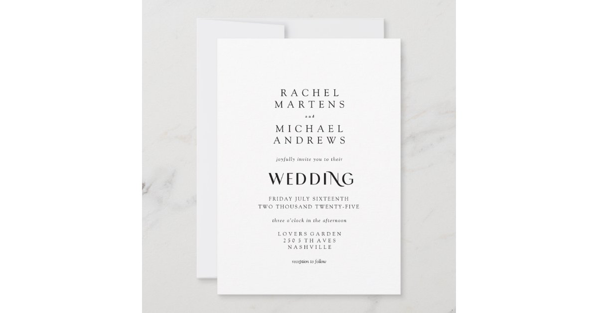 Simple Modern Invitation | Zazzle