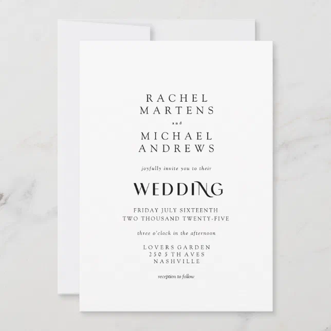 Simple Modern Invitation | Zazzle