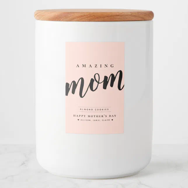 Simple Modern Jar/Container Label for Mom | Zazzle