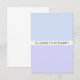 Simple Modern Light Blue and Lavender Professional Note Card | Zazzle