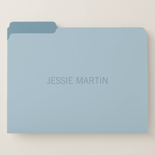 Simple Modern Light Blue File Folder | Zazzle.com