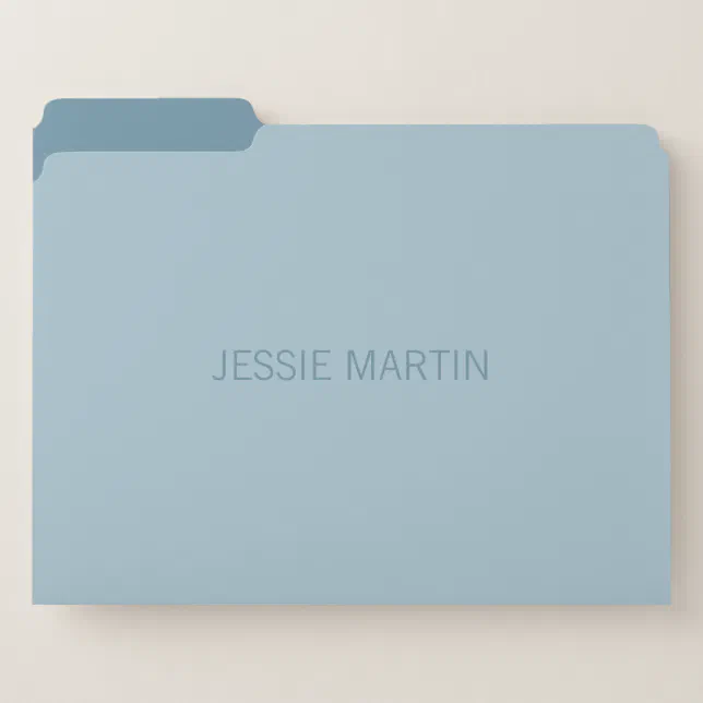 Simple Modern Light Blue File Folder | Zazzle