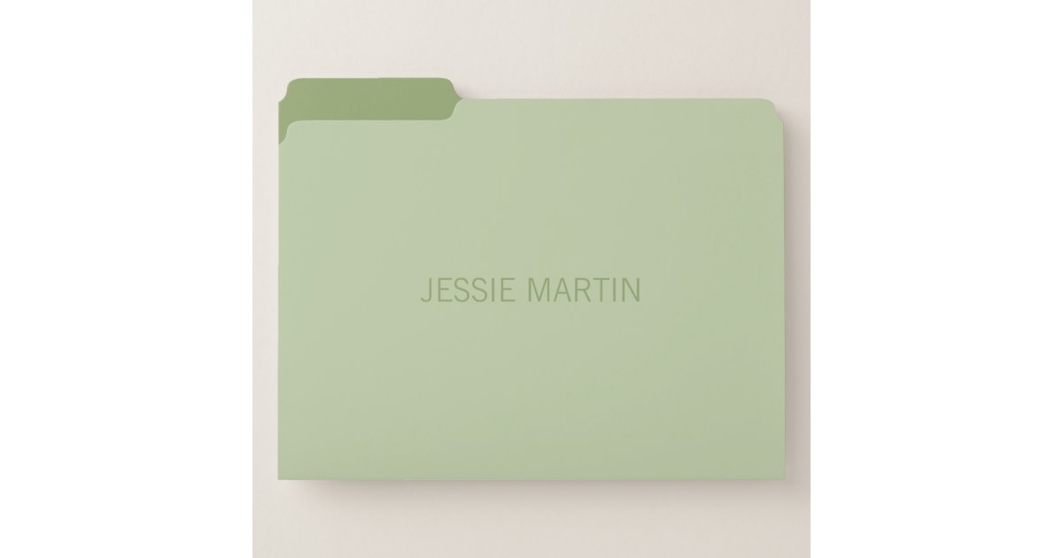 Simple Modern Light green File Folder | Zazzle
