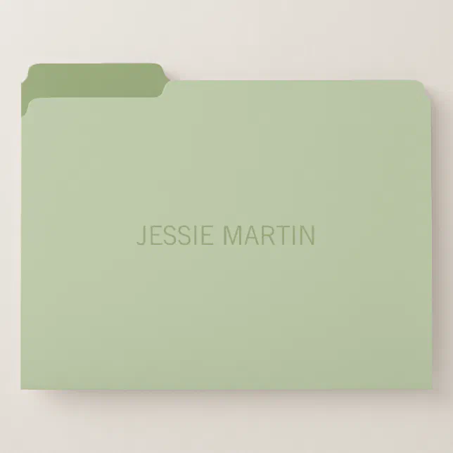Simple Modern Light green File Folder | Zazzle