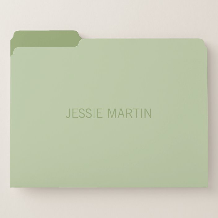 Simple Modern Light green File Folder | Zazzle.com