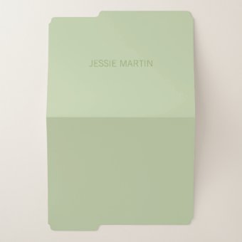 Simple Modern Light green File Folder | Zazzle