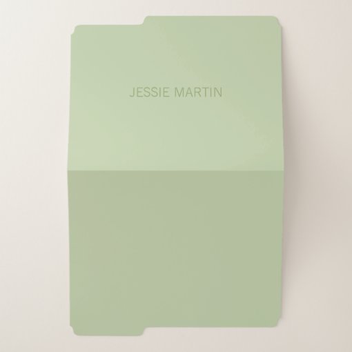 Simple Modern Light green File Folder | Zazzle