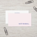 Simple Modern Light Pink Beauty Professional Business Card | Zazzle