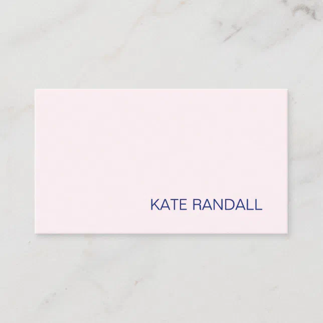 Simple Modern Light Pink Beauty Professional Business Card | Zazzle