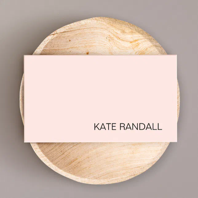 Simple Modern Light Pink Professional Business Card | Zazzle