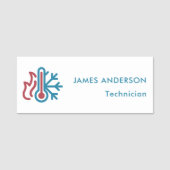 Simple Modern Logo AC Heat Professional HVAC Name Tag | Zazzle