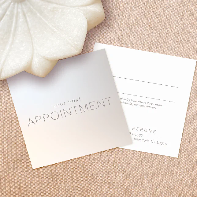 Simple Modern Luminous Appointment Reminder | Zazzle