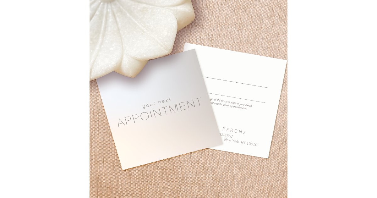 Simple Modern Luminous Appointment Reminder | Zazzle