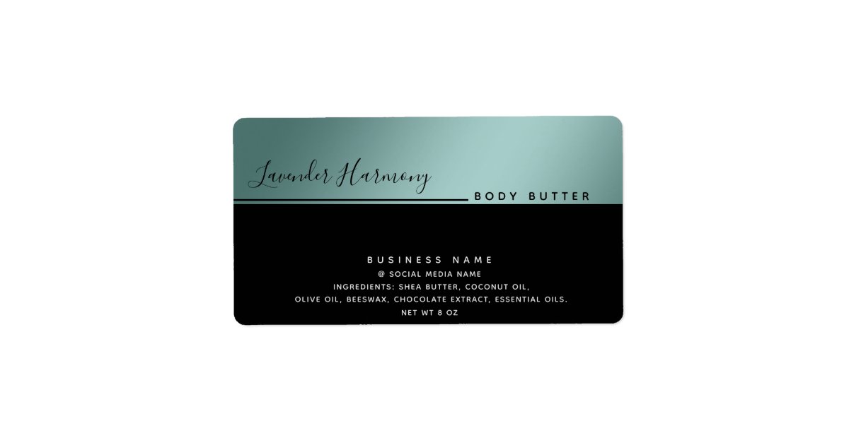 Simple modern luxury typography black product label | Zazzle