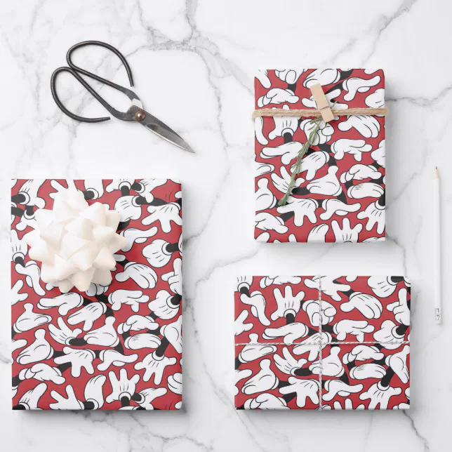 Simple Modern Mickey Mouse Birthday Pattern Wrapping Paper Sheets | Zazzle