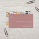 Simple Modern Minimal Dusty Rose Logo Photo Business Card | Zazzle