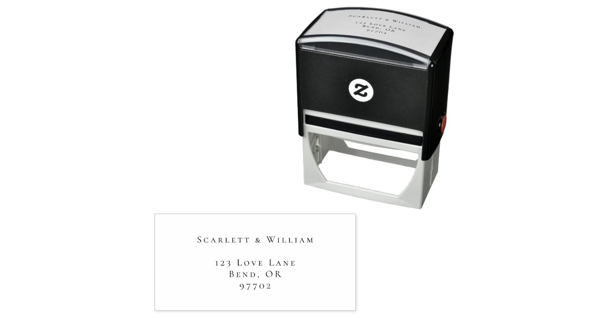 Simple Modern Minimal Return Address Self-inking Stamp | Zazzle