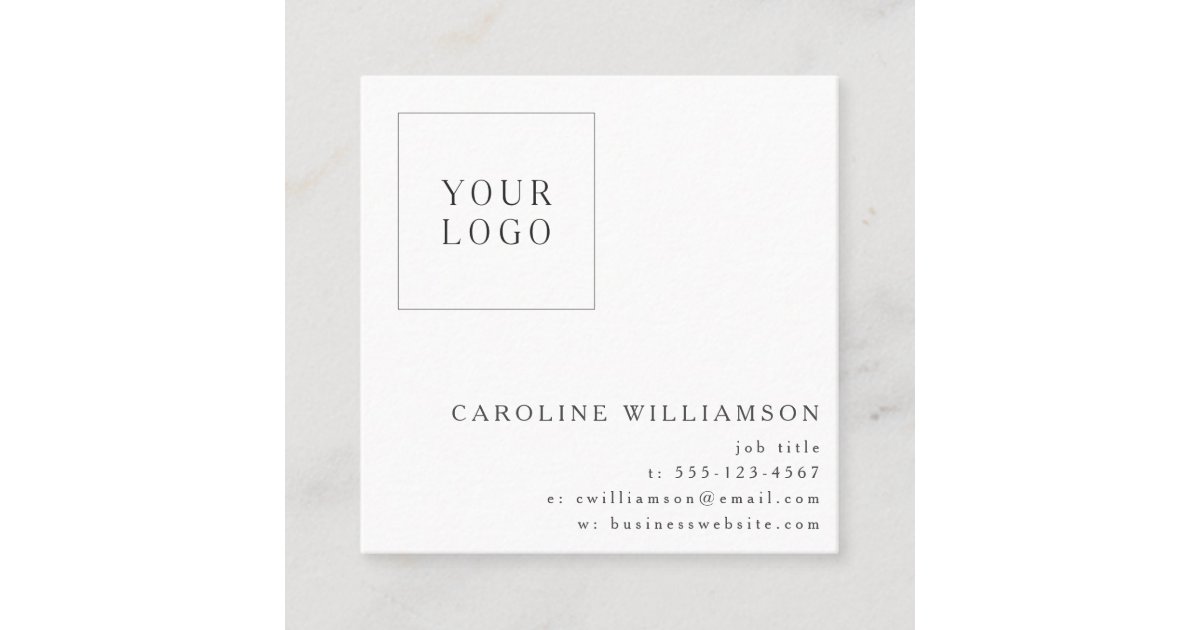Simple Modern Minimal Square Professional Logo Square Business Card ...