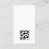 Simple Modern Minimal Vertical Logo QR Code Business Card | Zazzle