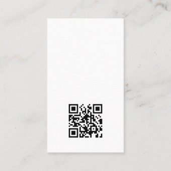 Simple Modern Minimal Vertical Logo QR Code Business Card | Zazzle