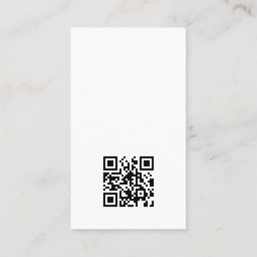Simple Modern Minimal Vertical Logo QR Code Business Card | Zazzle