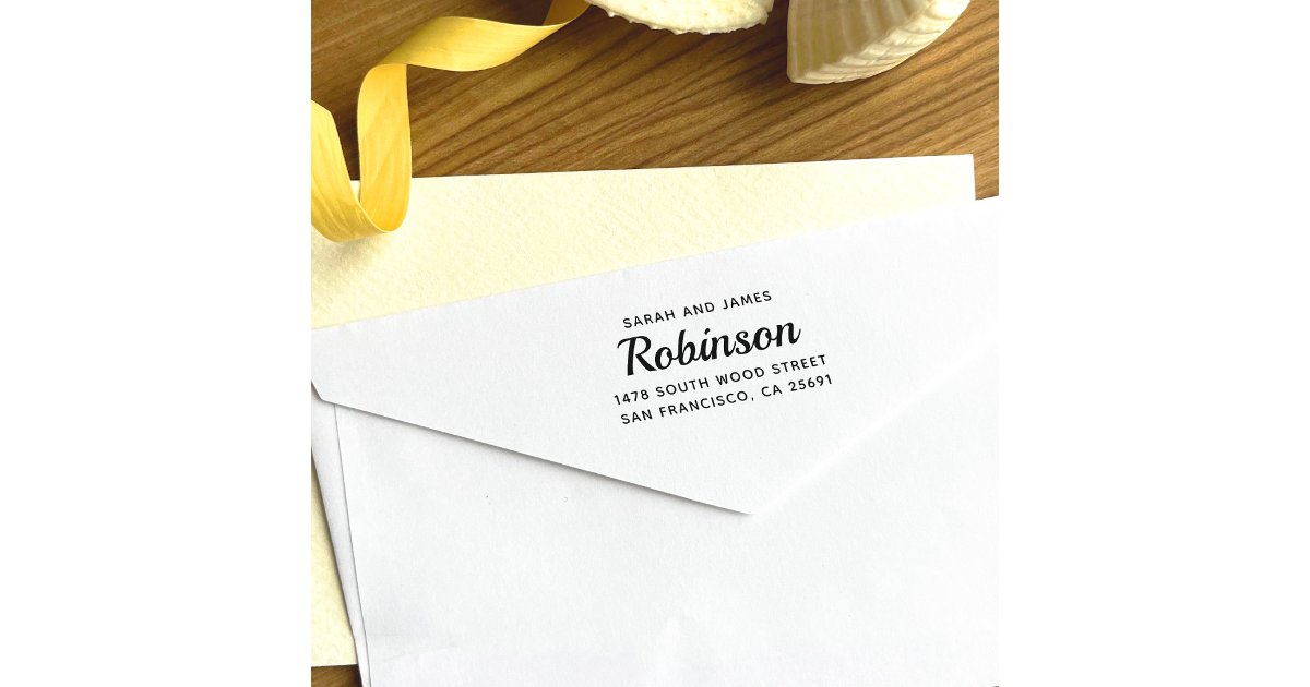 Simple Modern Minimalist Return Address Self-inking Stamp | Zazzle