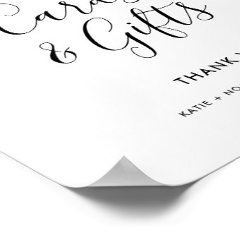Simple Modern Minimalist Wedding Cards & Gifts Poster | Zazzle