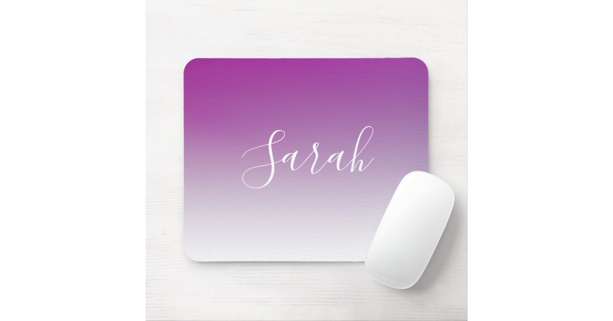 Simple Modern Minimalistic Purple Ombre Gradient Mouse Pad | Zazzle
