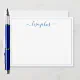 Simple Modern Navy Blue Script Professional Flat Note Card | Zazzle