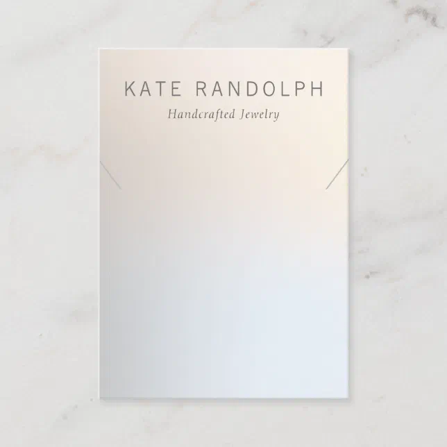 Simple Modern Necklace Bracelet Jewelry Display Business Card | Zazzle