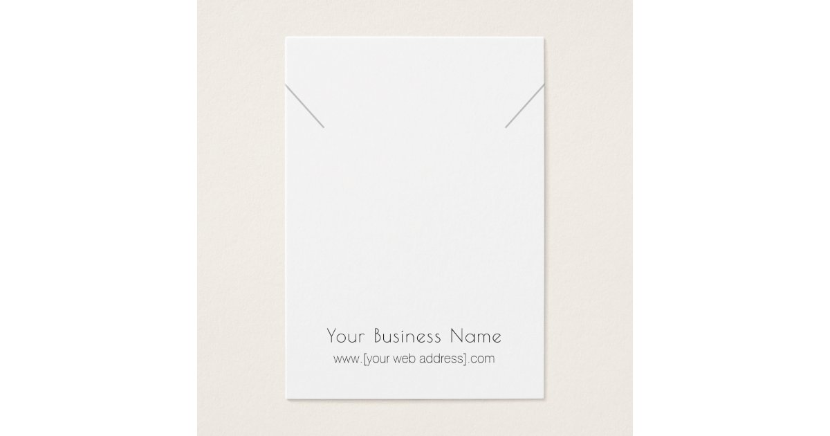 Simple Modern Necklace Pendant Display Card | Zazzle