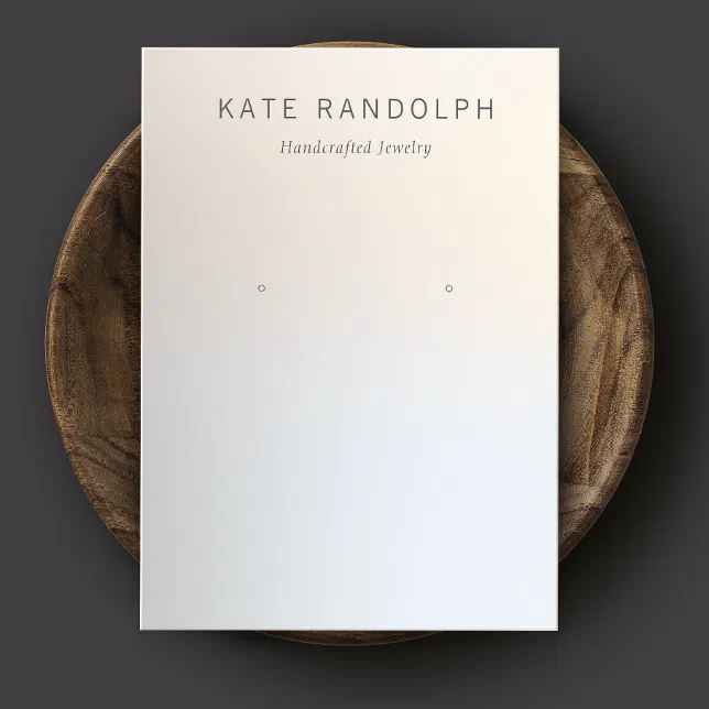 Simple Modern Ombre Earring Jewelry Display Business Card | Zazzle