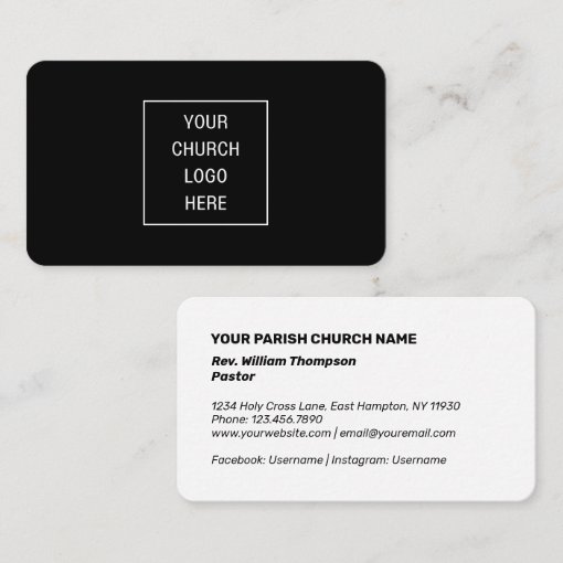 Simple Modern Pastor Religious Church Business Ca Business Card | Zazzle