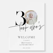 Simple Modern Photo 30th Birthday Welcome Sign | Zazzle