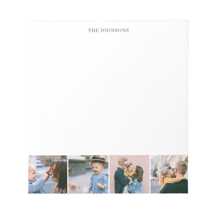 Simple Modern Photo Collage Notepad | Zazzle.com