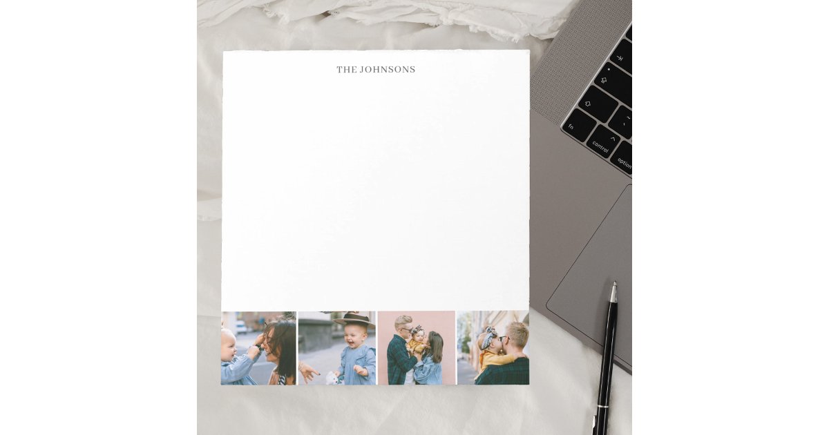 Simple Modern Photo Collage Notepad | Zazzle