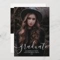 Simple Modern Photo Elegant Script Graduation Announcement | Zazzle