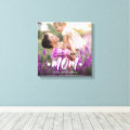 Simple Modern Photo Mom Heart Minimalist Design Canvas Print | Zazzle