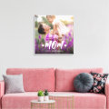 Simple Modern Photo Mom Heart Minimalist Design Canvas Print | Zazzle