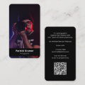Simple Modern Photo QR Code Professional Portfolio Business Card | Zazzle