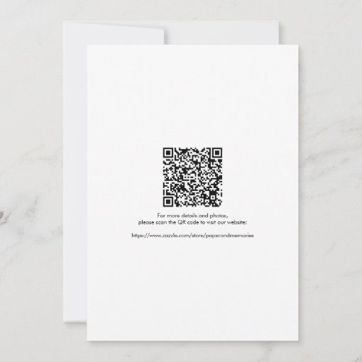Simple Modern Photo Save The Date QR Code Wedding Invitation | Zazzle