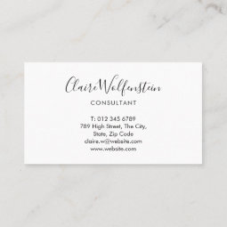 Simple Modern Professional Black And White Loyalty Card | Zazzle