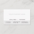 Simple Modern Professional White and Grey Matte Business Card | Zazzle
