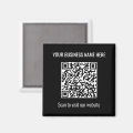 Simple Modern QR Code Square Black Magnet | Zazzle
